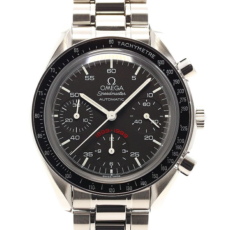 【中古】OMEGA SPEEDMASTER REDUCED A.C. MILAN 100TH ANNIVERSARY LIMITED オメガ ...
