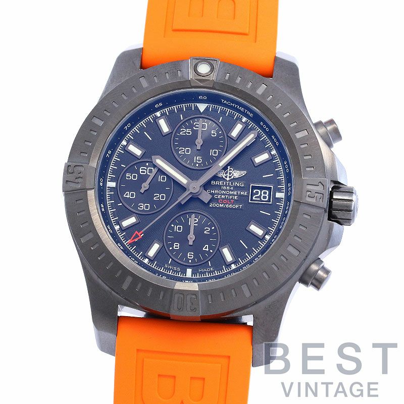 【中古】BREITLING COLT CHRONOGRAPH AUTOMATIC BLACKSTEEL ブライトリング コルト クロノグラフ ...