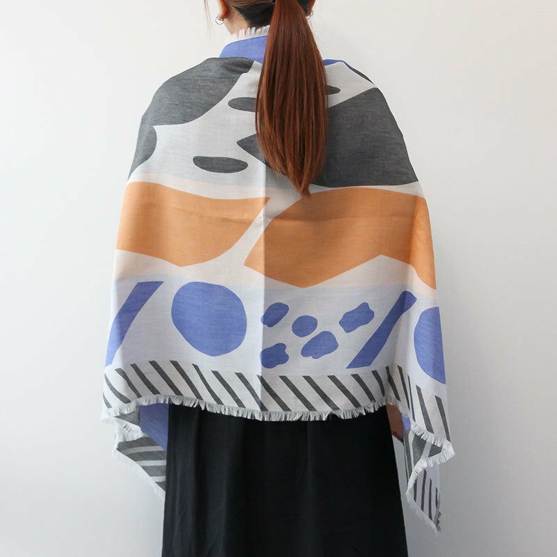 Sarahbel cotton stole Lake Blue サラベル コットンストール レイク ブルー SAB-cot-stole ...