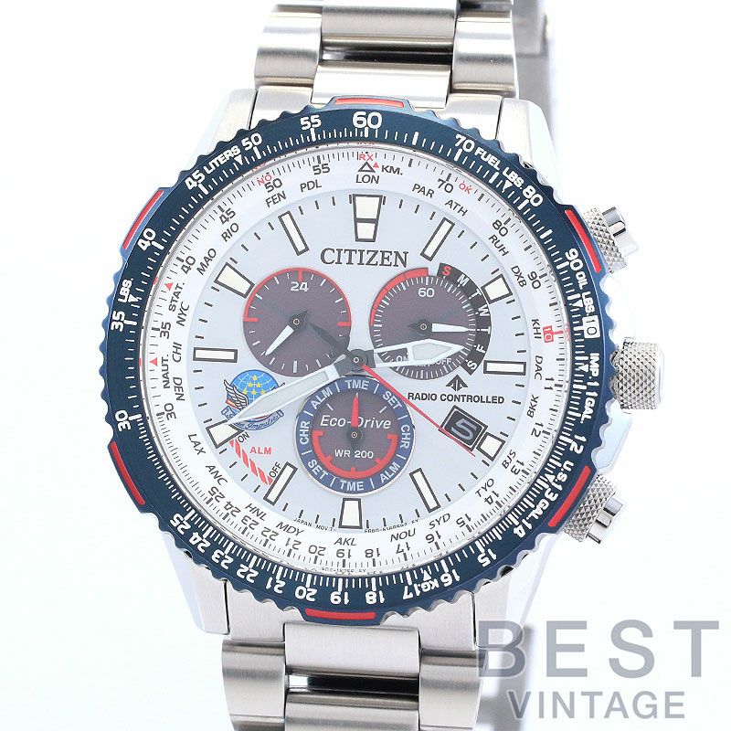 【中古】CITIZEN PROMASTER ECO-DRIVE E660 BLUE IMPULSE EDITION シチズン プロマスター ...