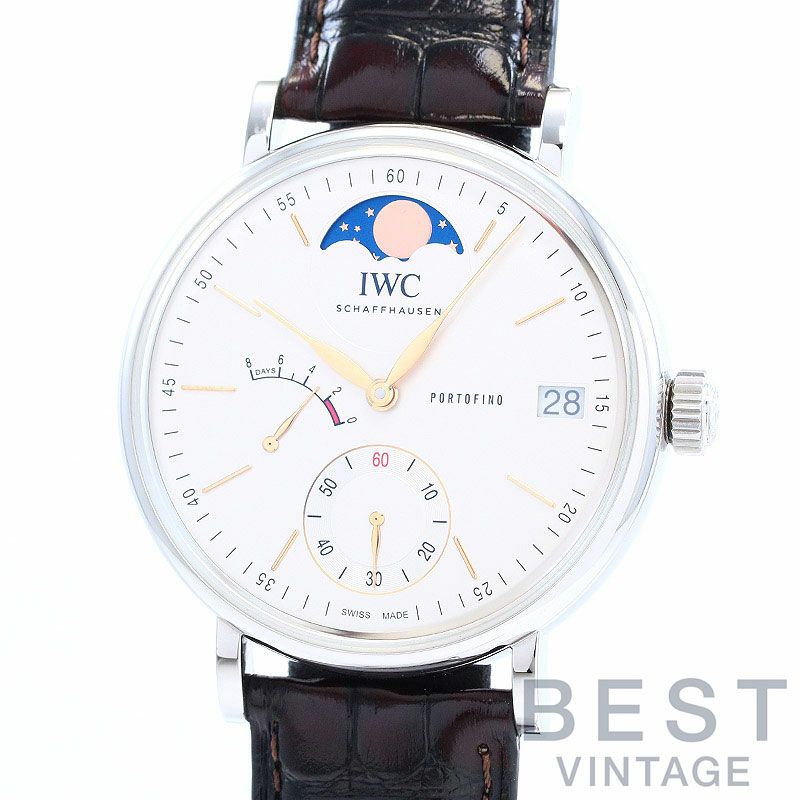 【中古】IWC PORTOFINO HAND WOUND MOON PHASE アイ・ダブリュー・シー ポートフィノ・ハンドワインド・ムーン ...