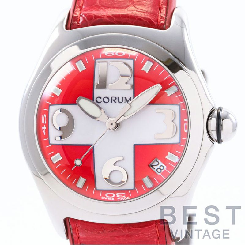 【中古】CORUM BUBBLE SWISS FLAG / SWITZERLAND FLAG コルム バブル スイスフラッグ 163.150. ...
