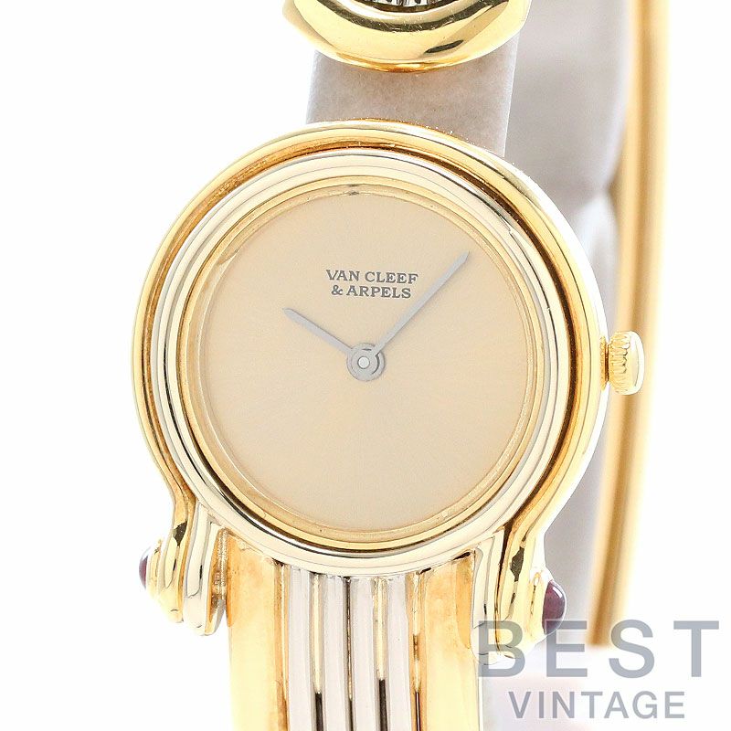 【中古】VAN CLEEF & ARPELS VINTAGE BANGLE WATCH ヴァンクリーフ&アーペル ヴィンテージ バングル ウォッチ P2302G21 (590/2GF ...