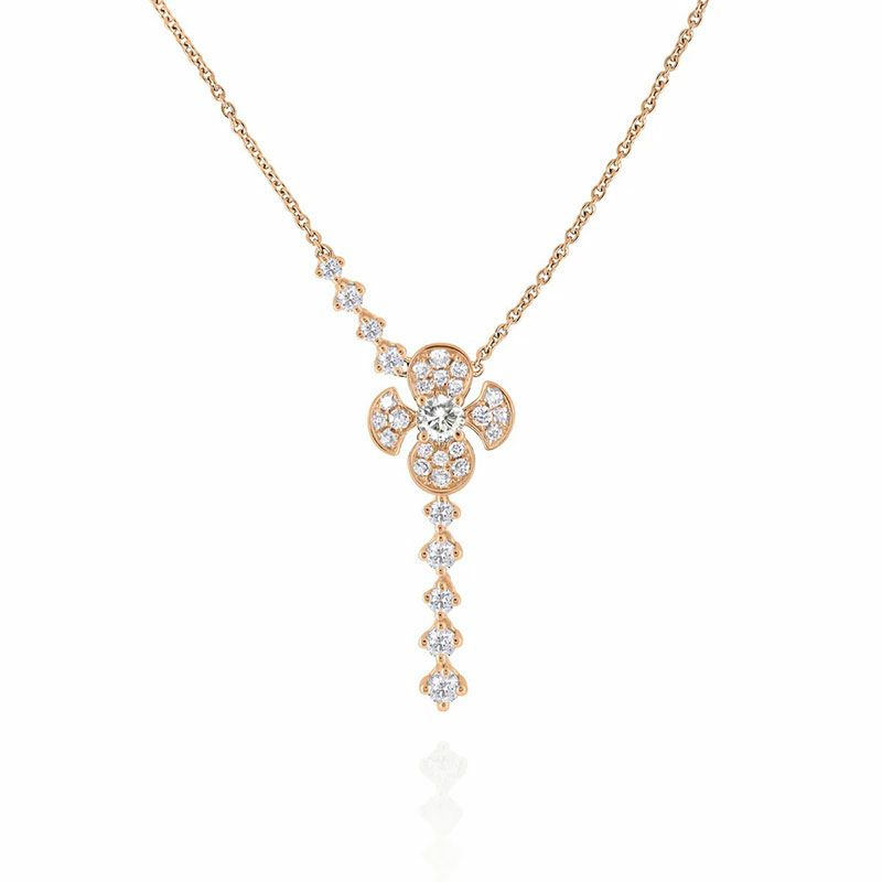 LOVEMARK DIAMOND FLEURS DIAMOND DROP NECKLACE ラブマークダイヤモンド フルール ダイヤモンド ...